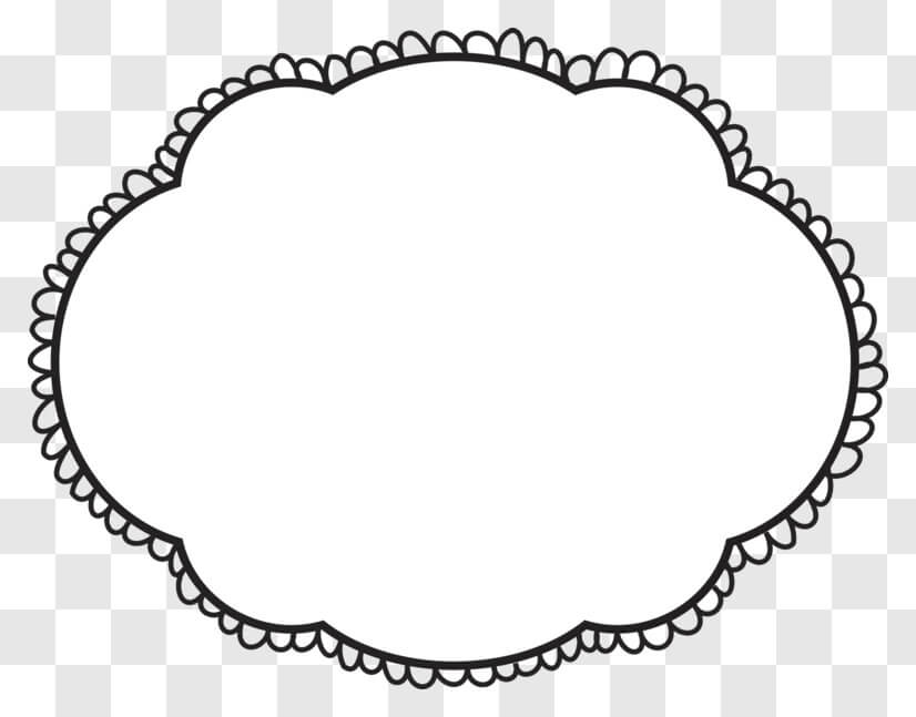 Download Black and White Oval Frame for Crafts and Scrapbooking PNGs ...