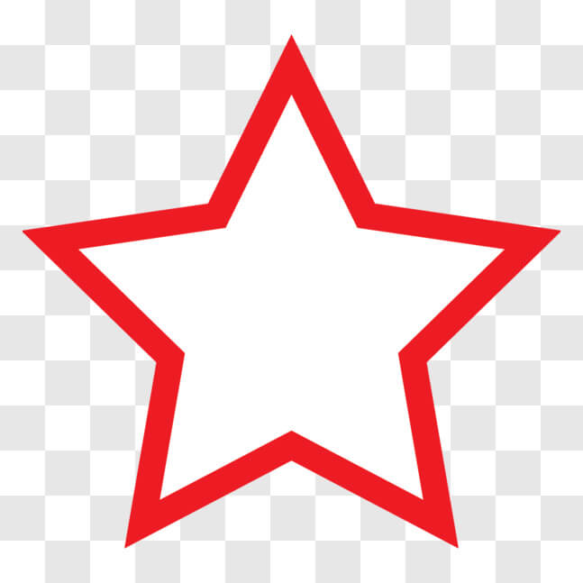 Download Red Star Symbol on White Background PNGs Online - Creative Fabrica