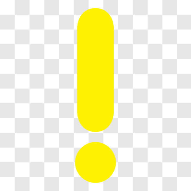 Download Yellow Exclamation Mark Sign on White Background PNGs Online ...