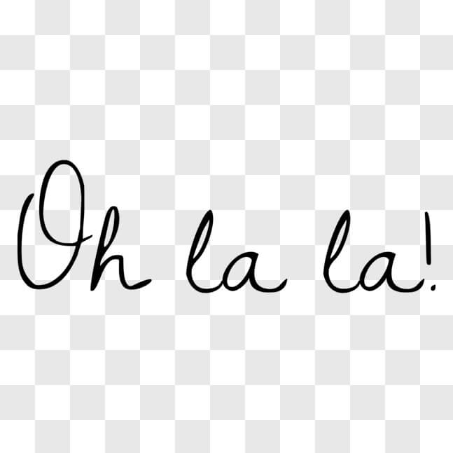 Download Oh La La Cursive Writing on White Background PNGs Online ...