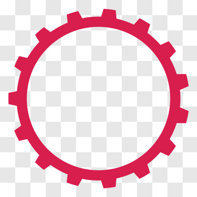 Download Red Circle with Gears Inside - Mechanical Symbolism PNGs ...