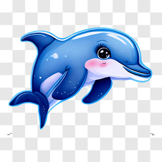 Baixe Golfinho Azul Nadando na Água PNGs - Creative Fabrica