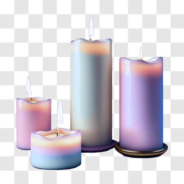 Download Group of Lit Candles in Various Shades PNGs Online - Creative ...