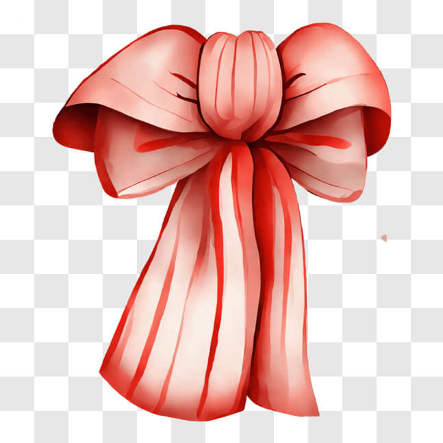 Download Red Bow Tied Around Neck for Gift Wrapping or Decoration PNGs ...