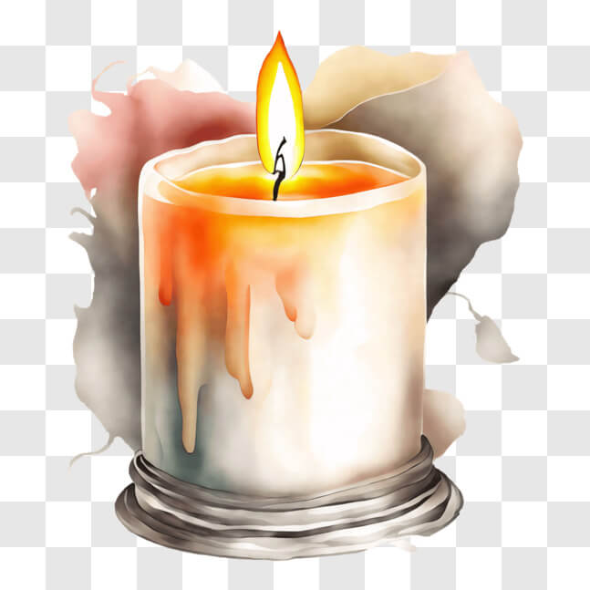 Download Lit Candle on Decorative Object PNGs Online - Creative Fabrica