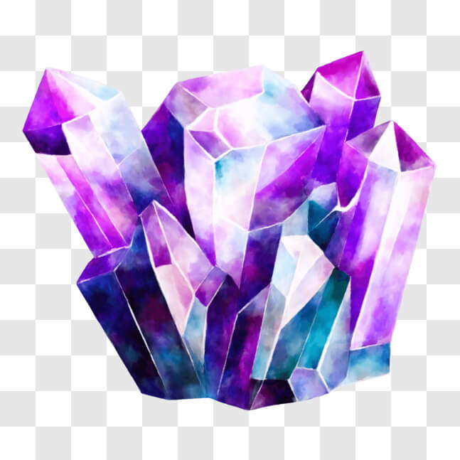 Download Purple Crystals on Black Background PNGs Online - Creative Fabrica