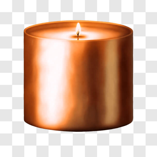 Download Copper-Colored Candle Illuminated in the Dark PNGs Online ...
