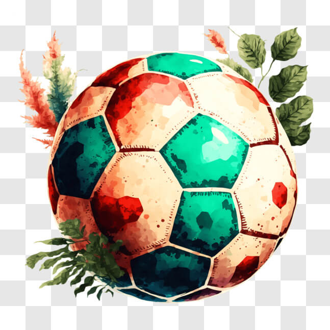 Download Colorful Soccer Ball Amidst Nature PNGs Online - Creative Fabrica