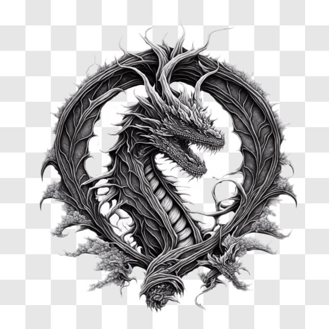 Download Popular Dragon Heart Tattoo Design PNGs Online - Creative Fabrica