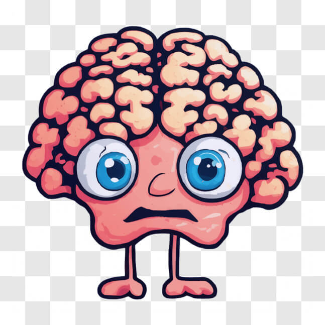 Download Cartoon Brain with Big Eyes for Neuroscience Education ...