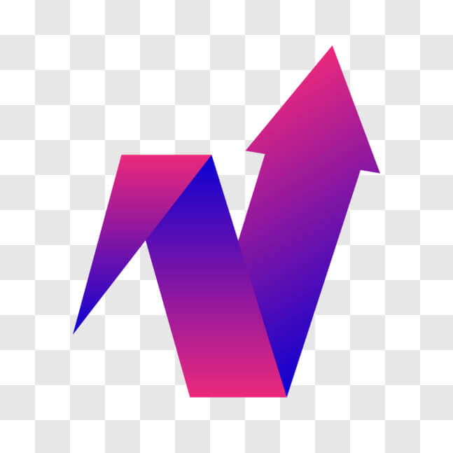 Download Upward Pointing Arrow Logo in Purple, Pink, and Blue PNGs ...