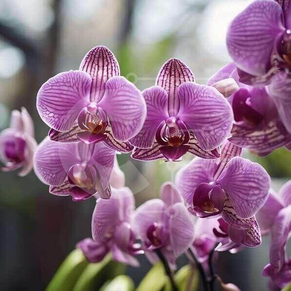 Beautiful Orchid Flowers in Full Bloom stock photo | Creative Fabrica