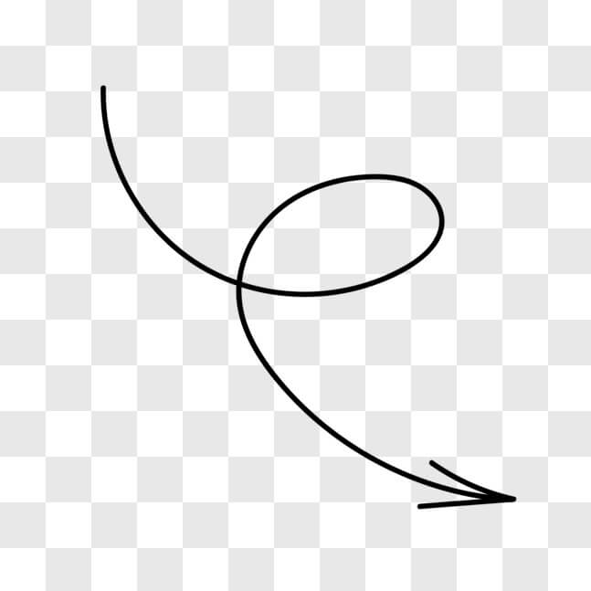 Download Abstract Arrow Drawing with C Shape PNGs Online - Creative Fabrica