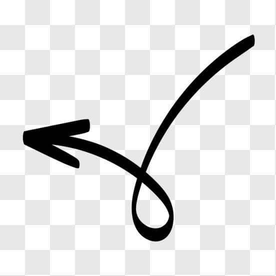 Download Black Arrow Pointing to Upside-Down Swan Symbol PNGs Online ...