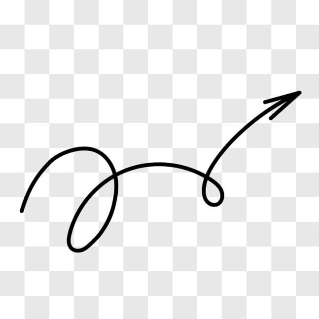 Download Handwritten Signature with Upward Arrow PNGs Online - Creative ...