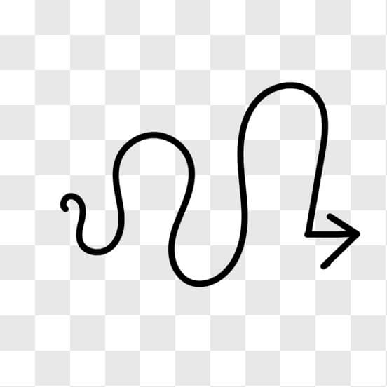 Download Black and White Handwritten Signature with Arrow PNGs Online ...