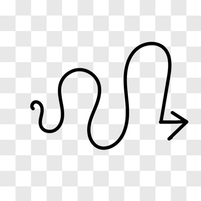 Download Black and White Snake Drawing with Arrow PNGs Online ...