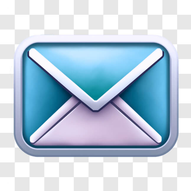 Download Colorful Email Icon with Envelope PNGs Online - Creative Fabrica