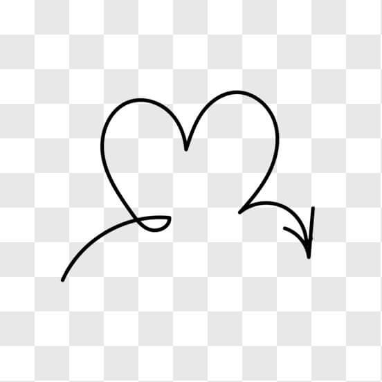 Download Simple Heart-shaped Drawing with Arrow PNGs Online - Creative ...