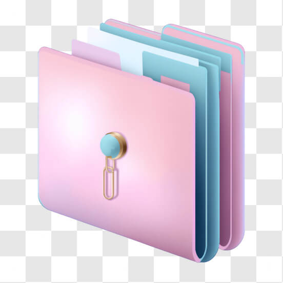 Download Organized Pink File Folder with Multiple Documents PNG Online ...