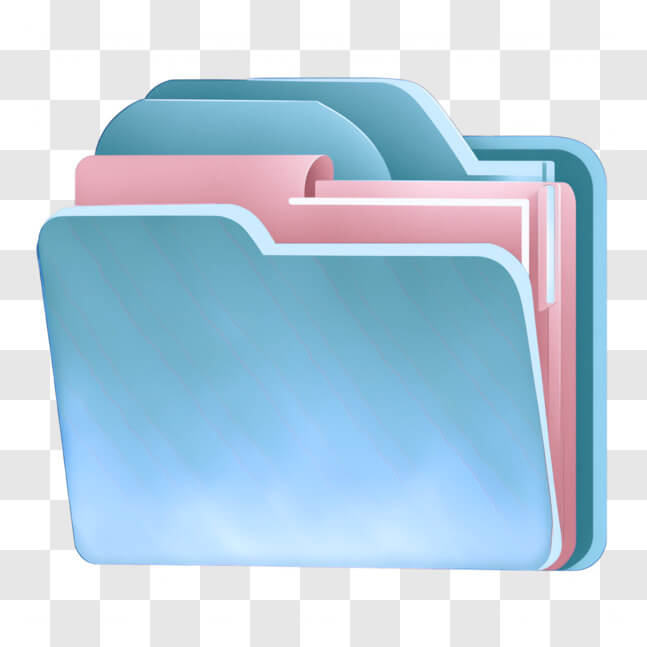 Download Blue and Pink Folder Icon with Multiple Folders PNGs Online ...