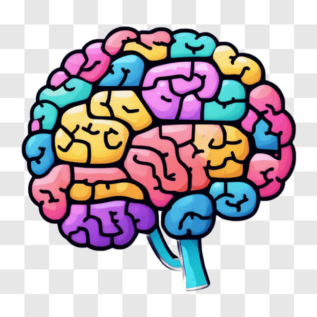 Download Colorful Human Brain Anatomy Educational Image Cartoons Online ...