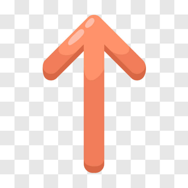 Download Upward Orange Arrow Icon PNGs Online - Creative Fabrica