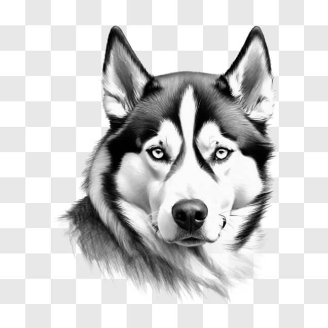 Download Siberian Husky Dog Drawing with Blue Eyes Sketches Online ...