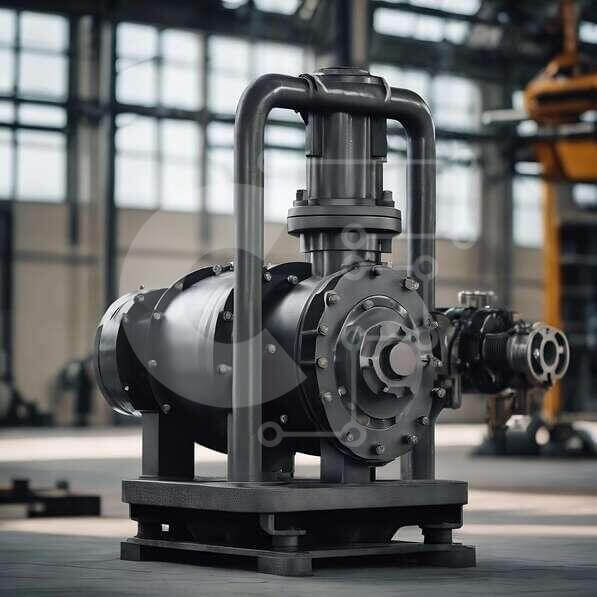Large Industrial Pump in an Industrial Building stock photo | Creative ...