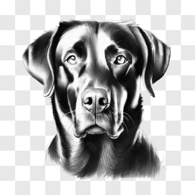 Download Black Labrador Retriever in Profile Drawing Sketches Online ...