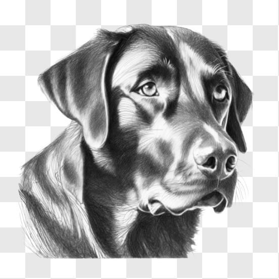 Download Black Labrador Retriever Dog Drawing Sketches Online ...