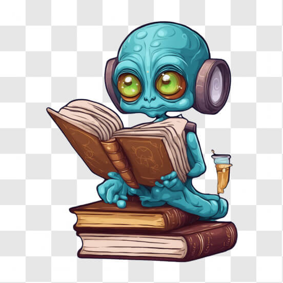 Download Alien in Purple Hooded Robe Standing with Hands on Hips ...