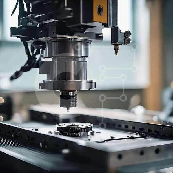Precision CNC Milling Machine in Action stock photo | Creative Fabrica