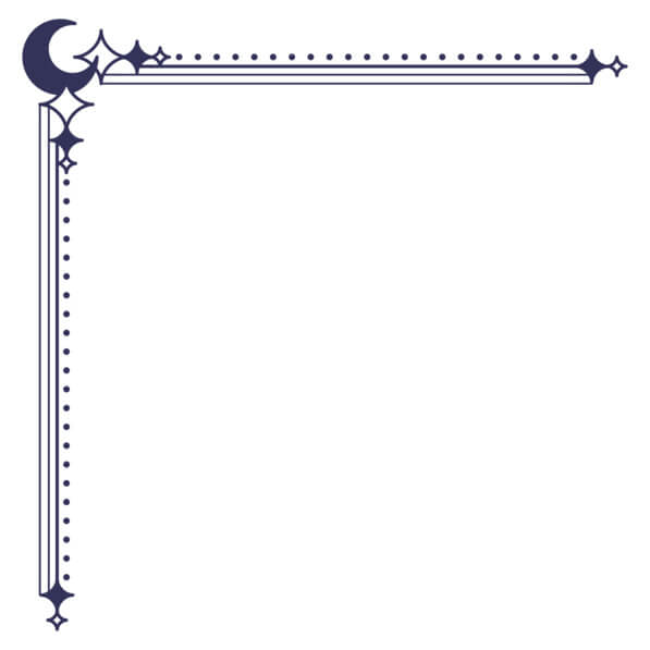 Download Crescent Moon and Stars Frame Borders & Corners Online - Creative Fabrica