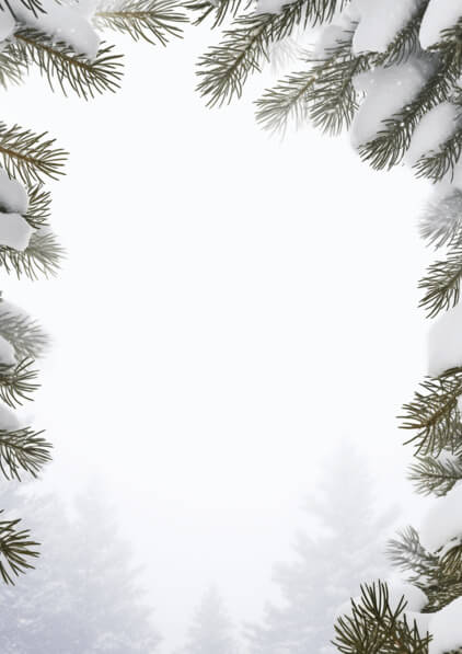 Download Snow-Covered Pine Tree Frame for Home or Office Backgrounds ...