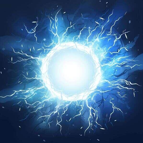 Download Blue Circle with Lightning Bolts Illustration Backgrounds ...