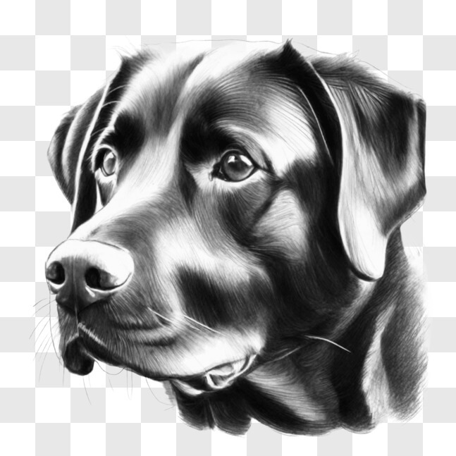 Download Black Labrador Retriever Dog Drawing Sketches Online ...