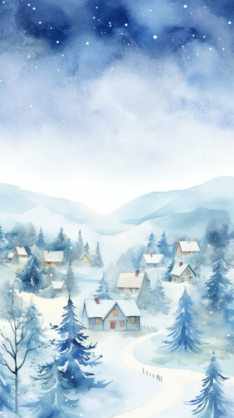 Download Idyllic Winter Scene with Snowy Landscapes and Animals ...