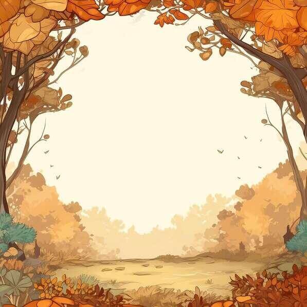 Download Autumn Forest with Circular Frame Backgrounds Online ...