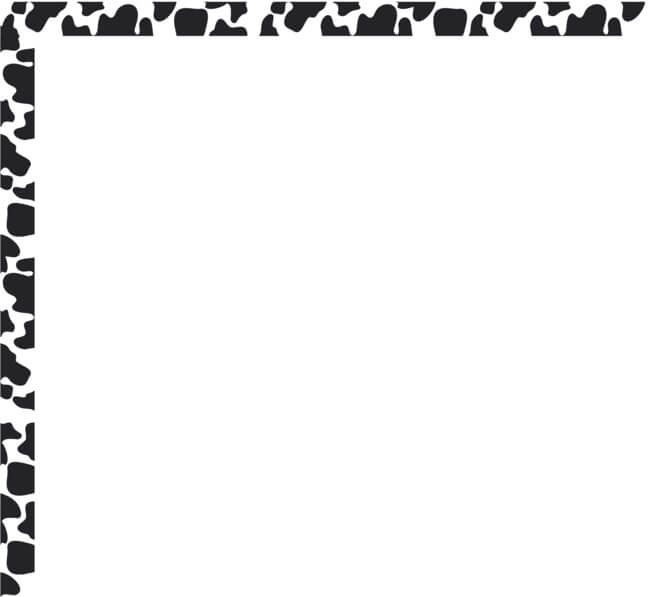 Download Black and White Cow Print Border with Hearts Borders & Corners ...