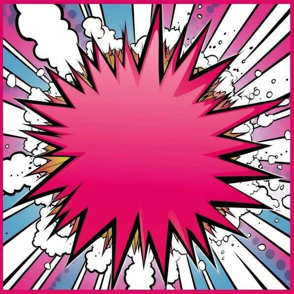 Download Comic Book Style Explosion with Pink and Blue Colors ...