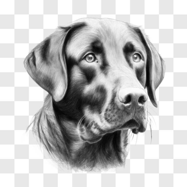 Download Black and White Labrador Retriever Drawing Sketches Online ...