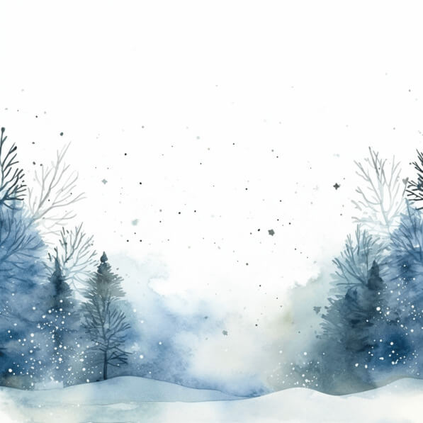 Download Abstract Winter Watercolor Painting with Falling Snow ...
