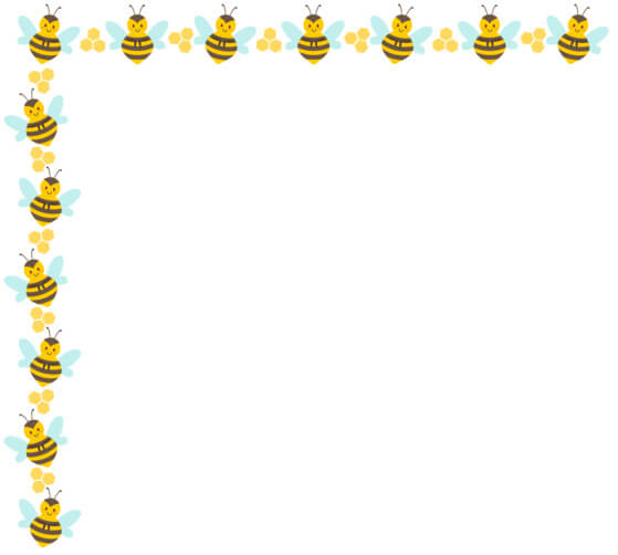 Descarga Borde Amarillo con Abejas y Girasoles Bordes y Esquinas En ...