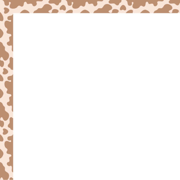 Download Giraffe Print Frame with White Background Borders & Corners ...