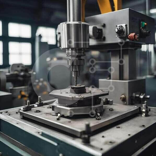 Metal Parts Manufacturing Machine in Industrial Setting stock photo ...
