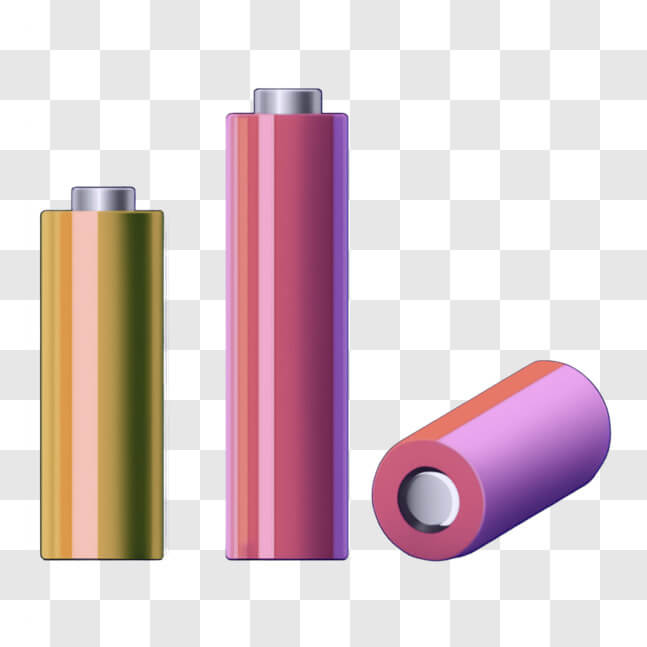 Download Assorted Battery Pack - Pink, Purple, and Black PNGs Online ...