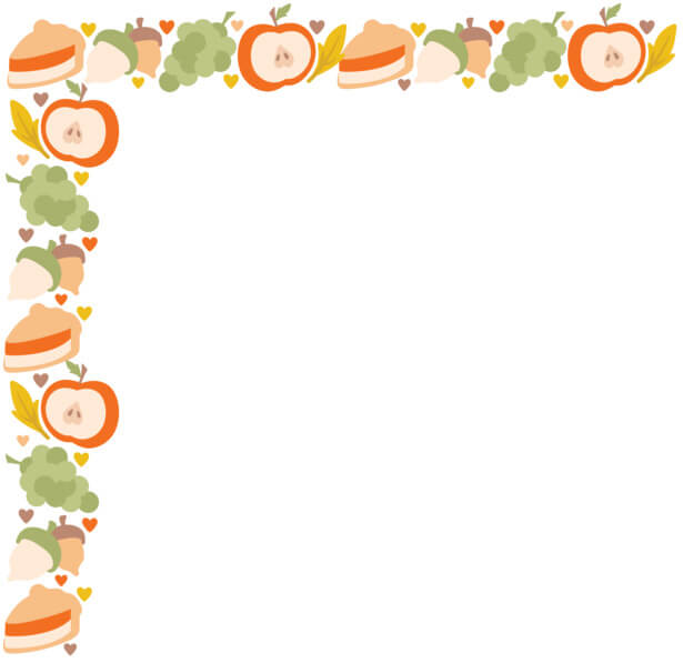 Descarga Borde de Frutas y Verduras para el Día de Acción de Gracias ...
