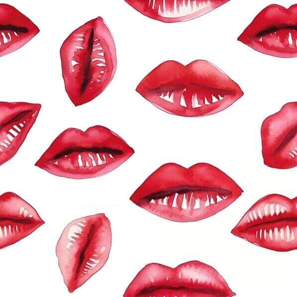 Download Red Lips Watercolor Seamless Pattern Patterns Online ...