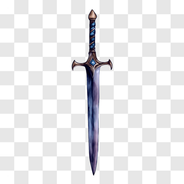 Download Elven Dagger Sword with Blue and Purple Colors PNGs Online ...